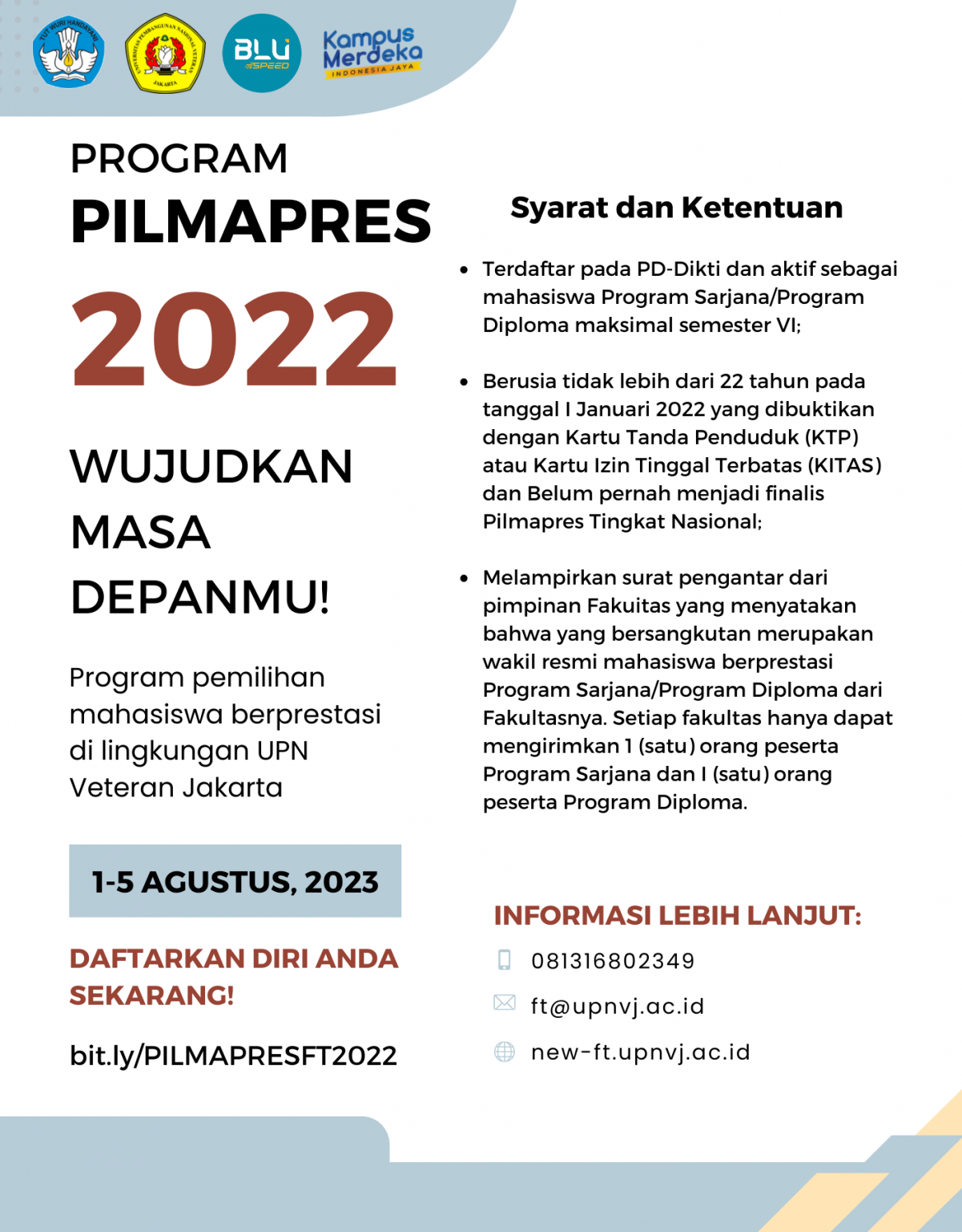 Pemilihan Mahasiswa Berprestasi (PILMAPRES) Di Lingkungan UPNVJ Tahun ...