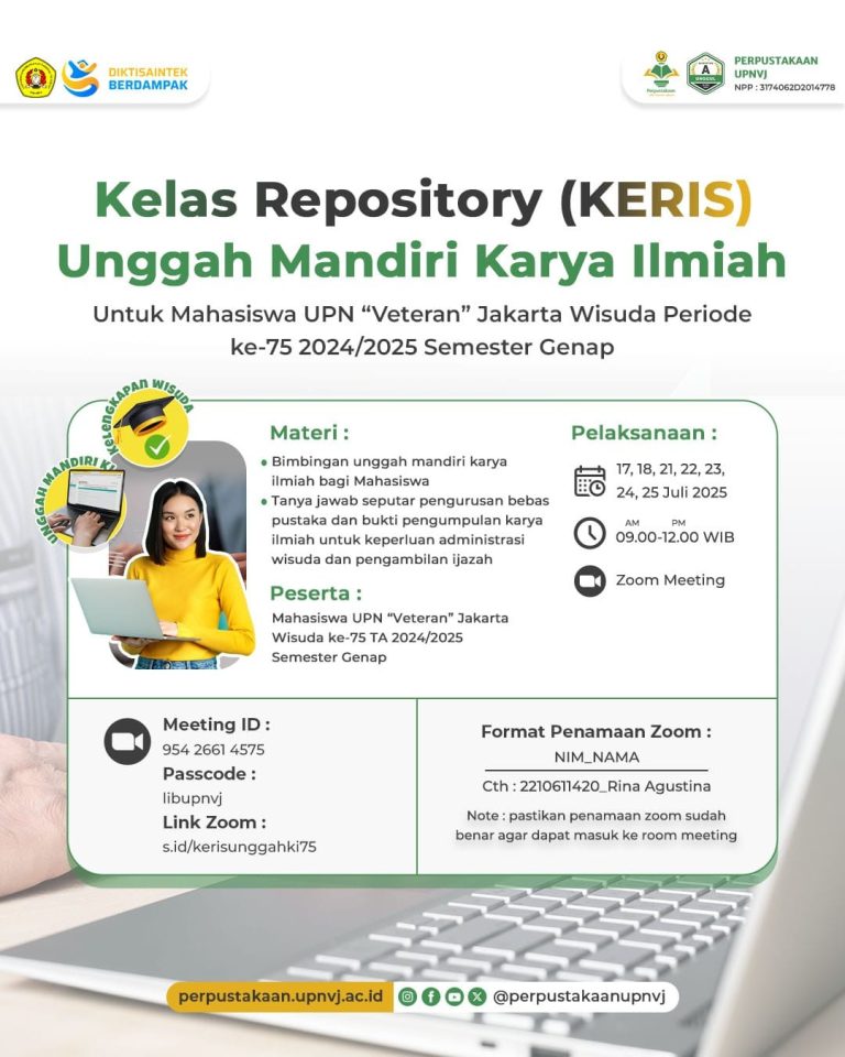 Ikuti Kelas Repository (KERIS): Unggah Mandiri Karya Ilmiah Oleh UPA ...