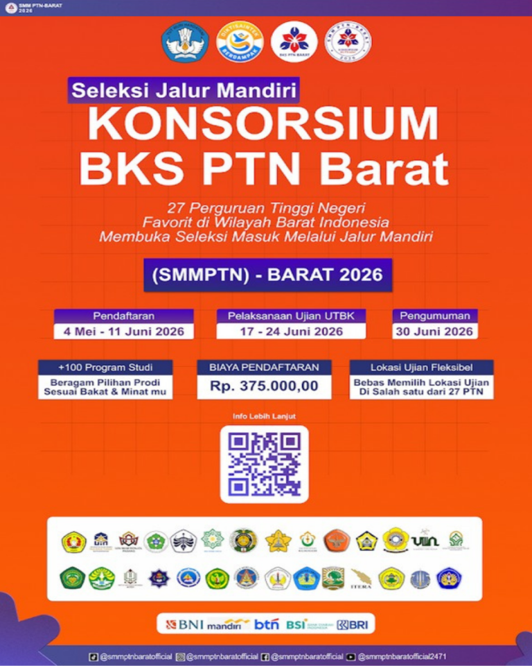 Seleksi Mandiri Konsorsium BKS PTN Barat 2026 Resmi Dibuka - Fakultas ...